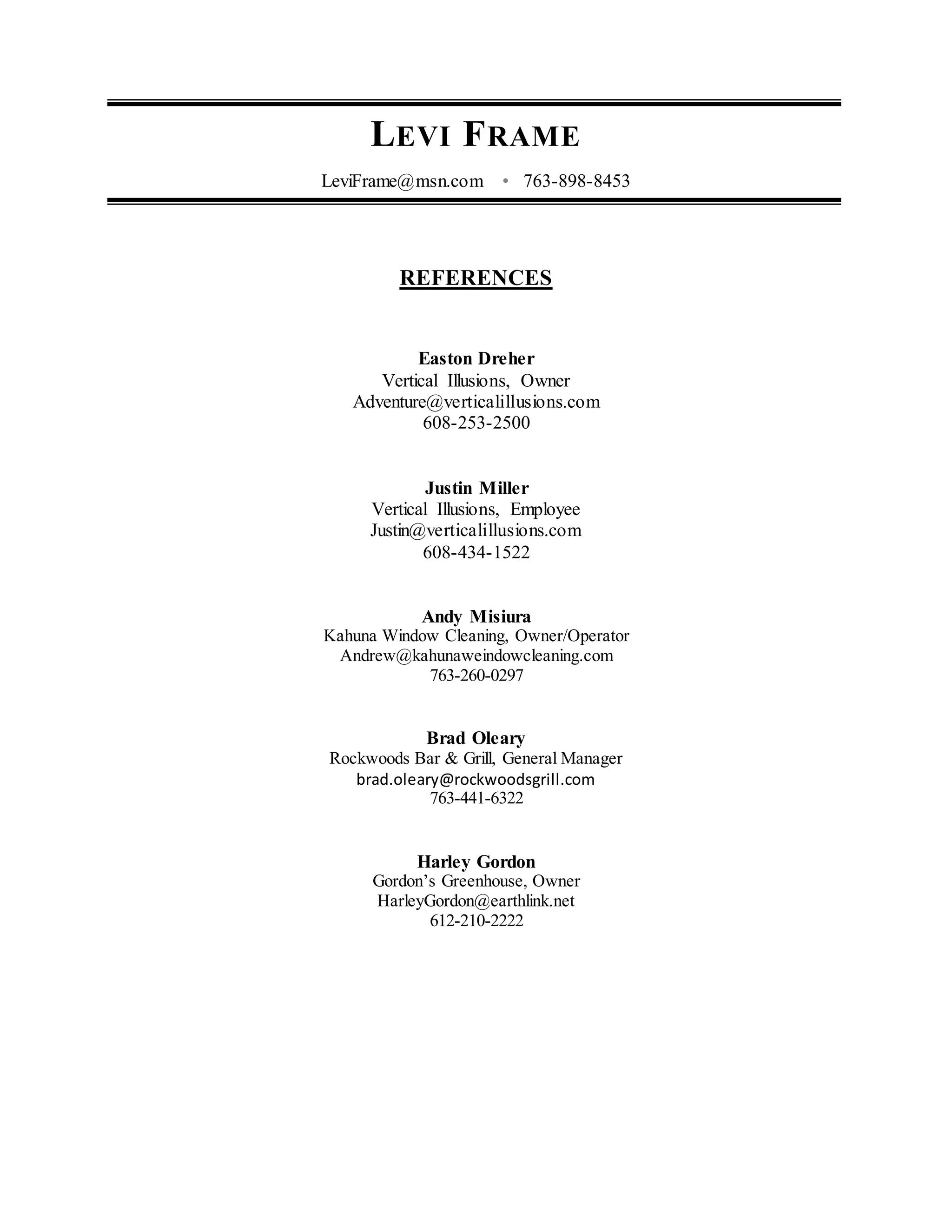 Levi's resume | DOCX