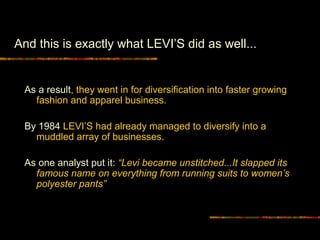 Levi's study case: strategic planning | PPT