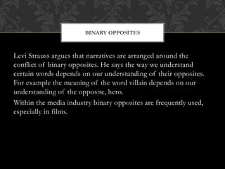 Levi strauss binary opposites | PPT