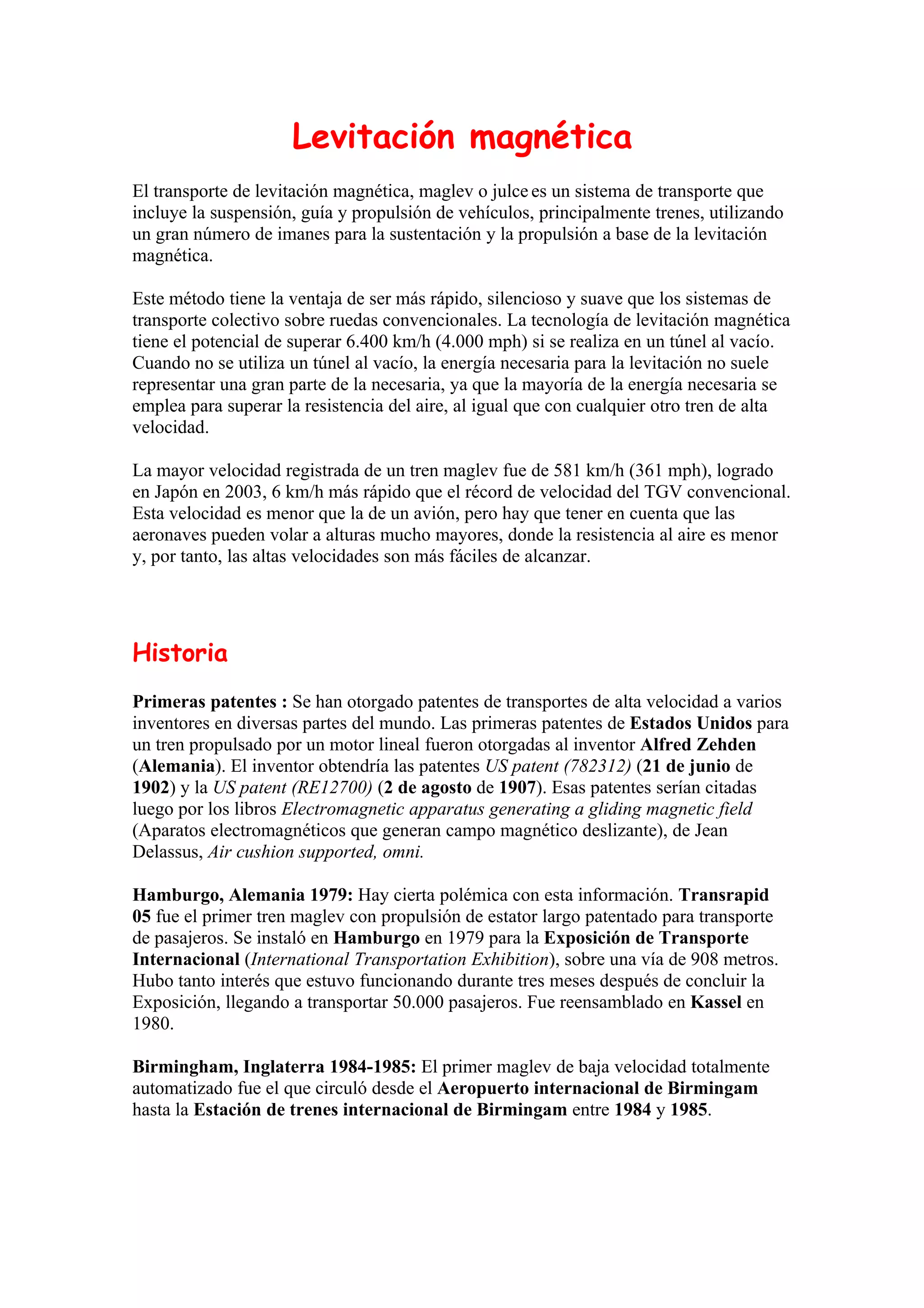 Levitación magnética | DOC