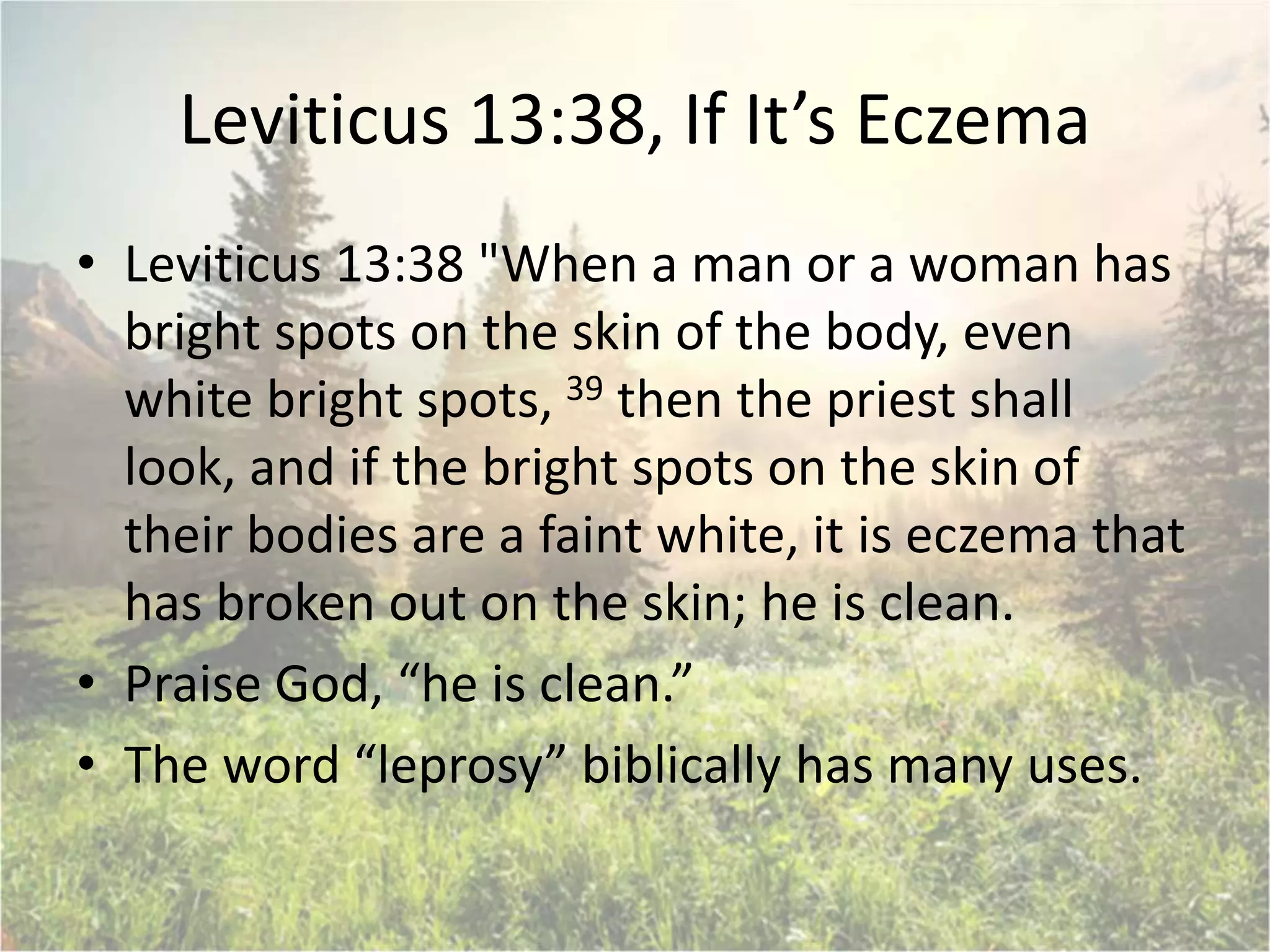 Leviticus 12-16, Scapegoat, Azazel, Satan the sin bearer, laws about ...