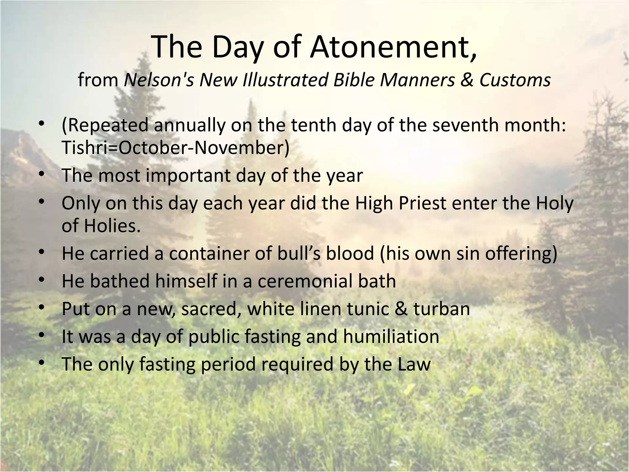 Leviticus 12-16, Scapegoat, Azazel, Satan the sin bearer, laws about ...