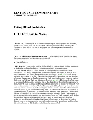 Leviticus 17 commentary | PDF