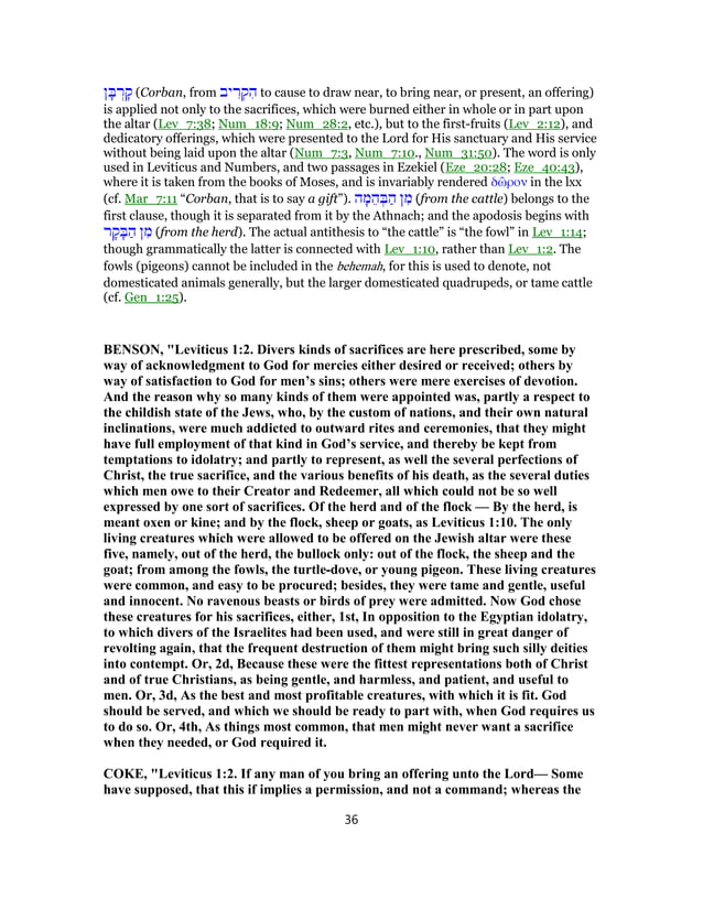 Leviticus 1 commentary | PDF