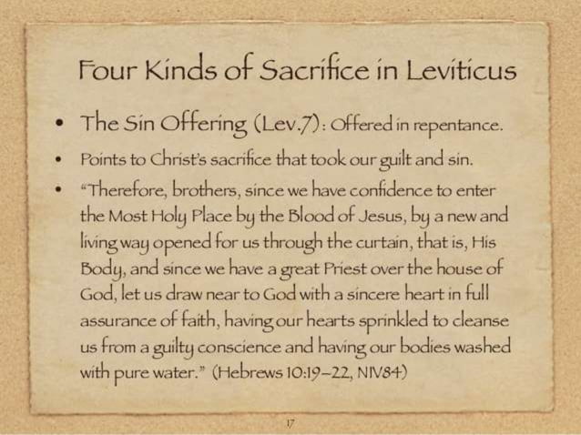 Leviticus 5, Testifying, uncleanness, breaking vows, Guilt Offering ...