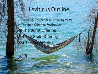 Leviticus 6-7, The Burnt, Grain, and Sin Offering, what is sin, clean ...