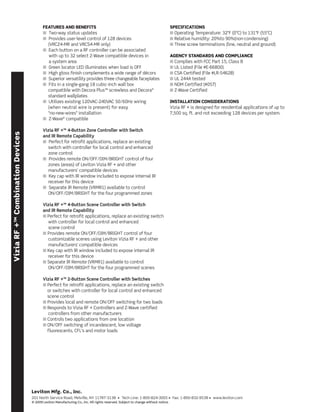 Leviton vrcz4 mr, vrcs4-mr, and vrc52-mr product specifications | PDF
