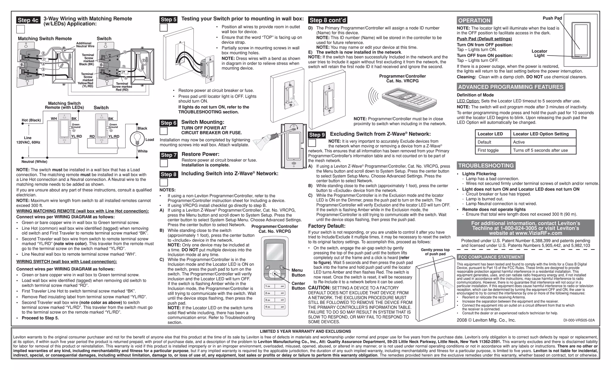 Leviton vrs05 1 lz installation manual and setup guide | PPT