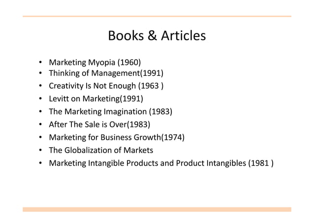 Theodore Levitt | PDF