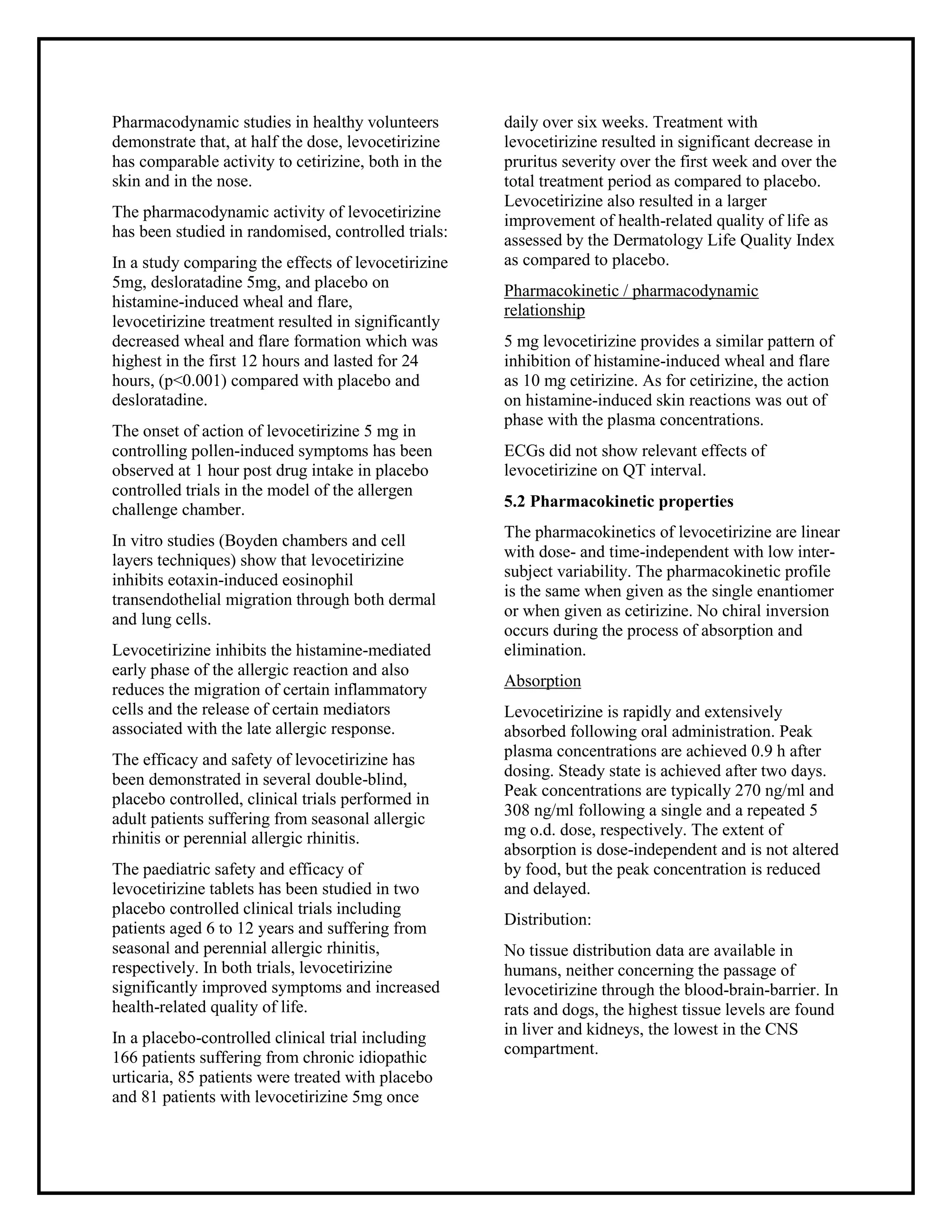 Levocetirizine dihydrochloride 5 mg film coated tablets smpc- taj ...