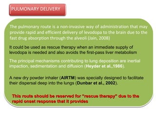 Levodopa delivery system | PPT