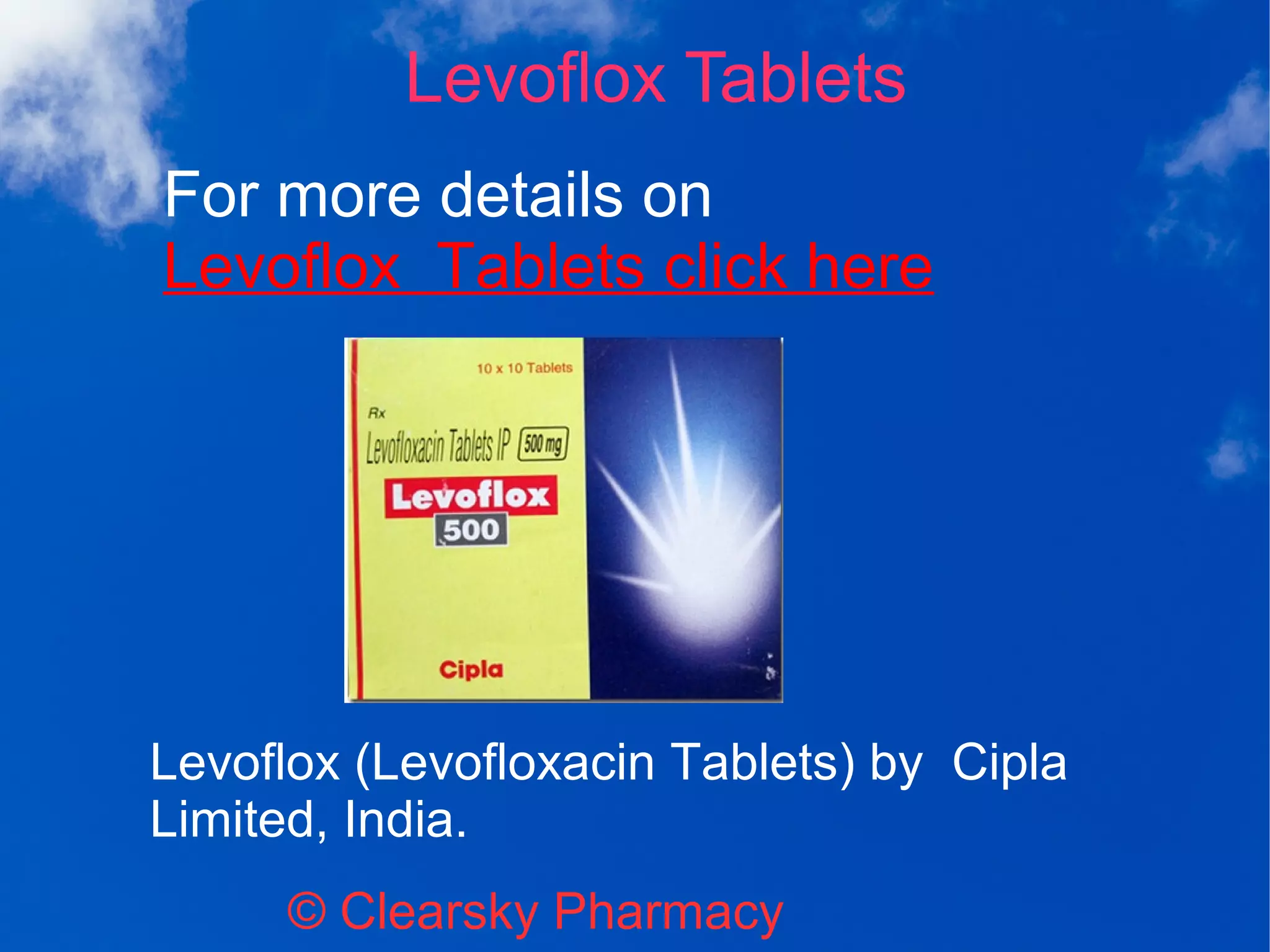 Levoflox (Levofloxacin Tablets) | ODP