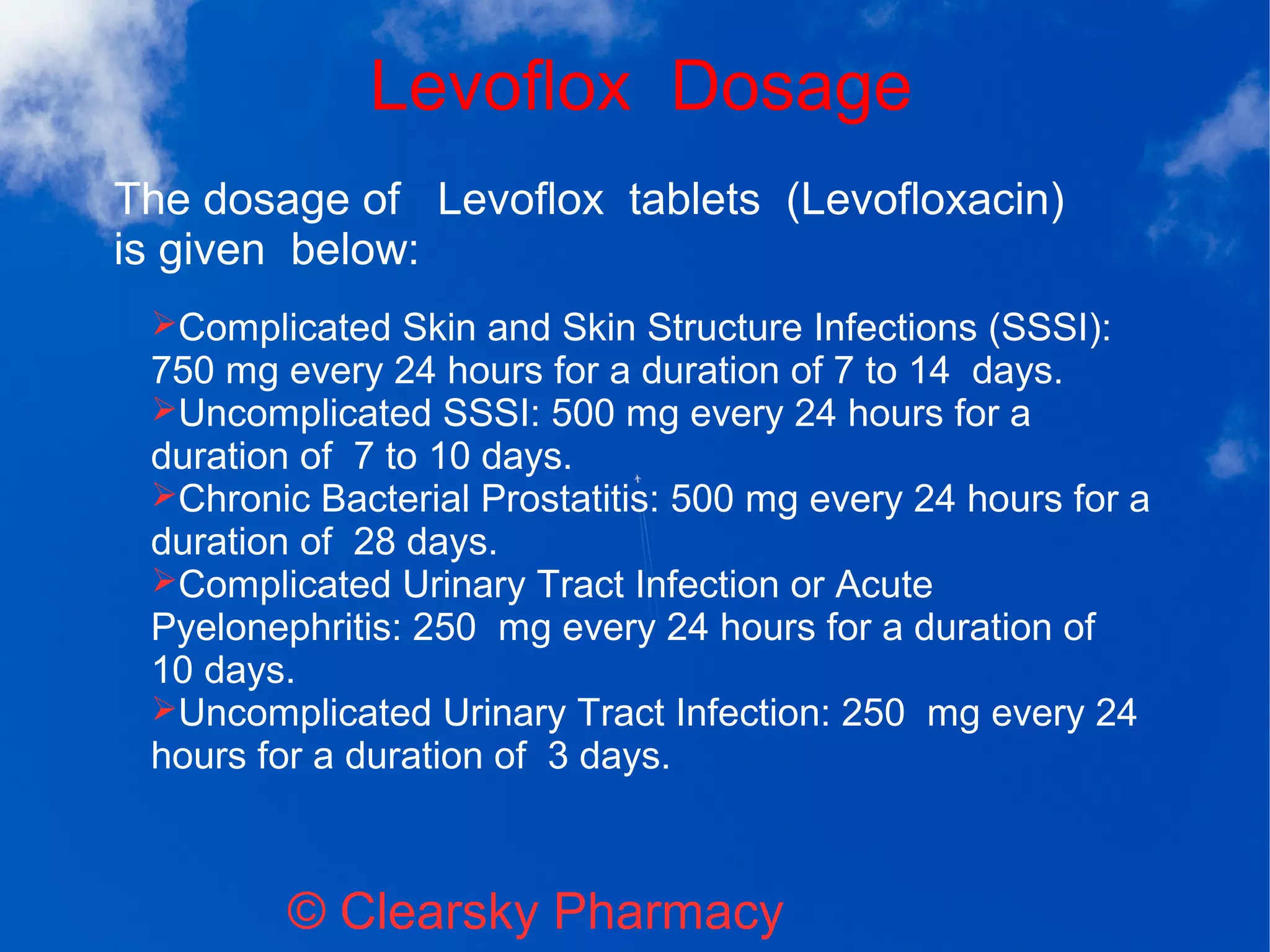Levoflox (Levofloxacin Tablets) | ODP