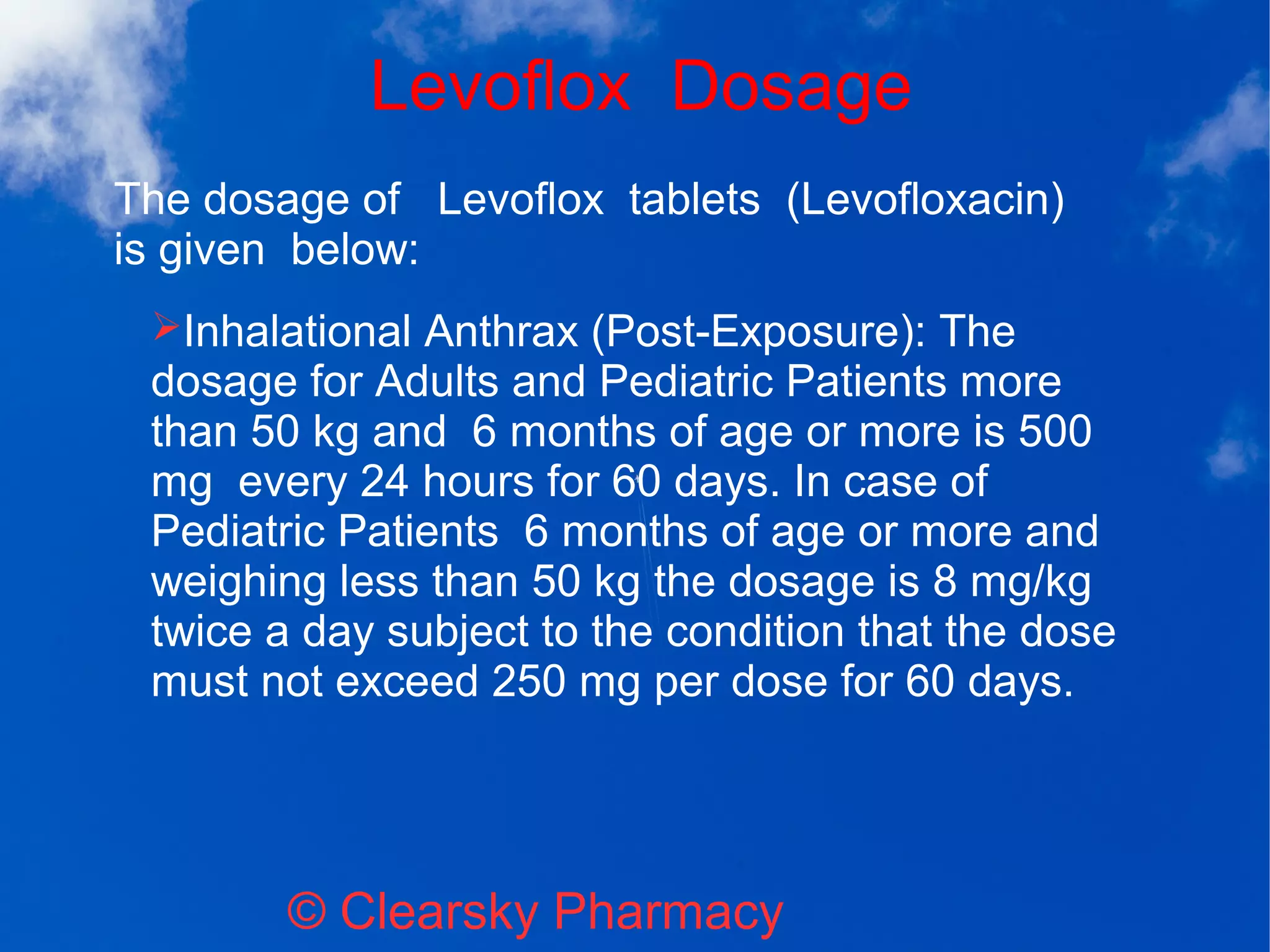 Levoflox (Levofloxacin Tablets) | ODP