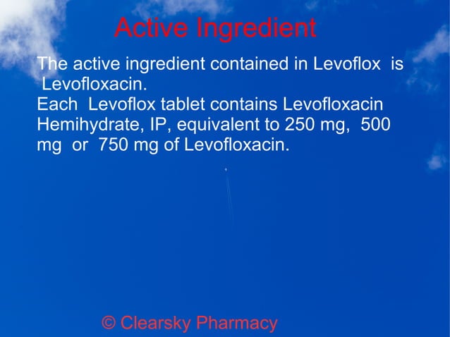Levoflox (Levofloxacin Tablets) | ODP