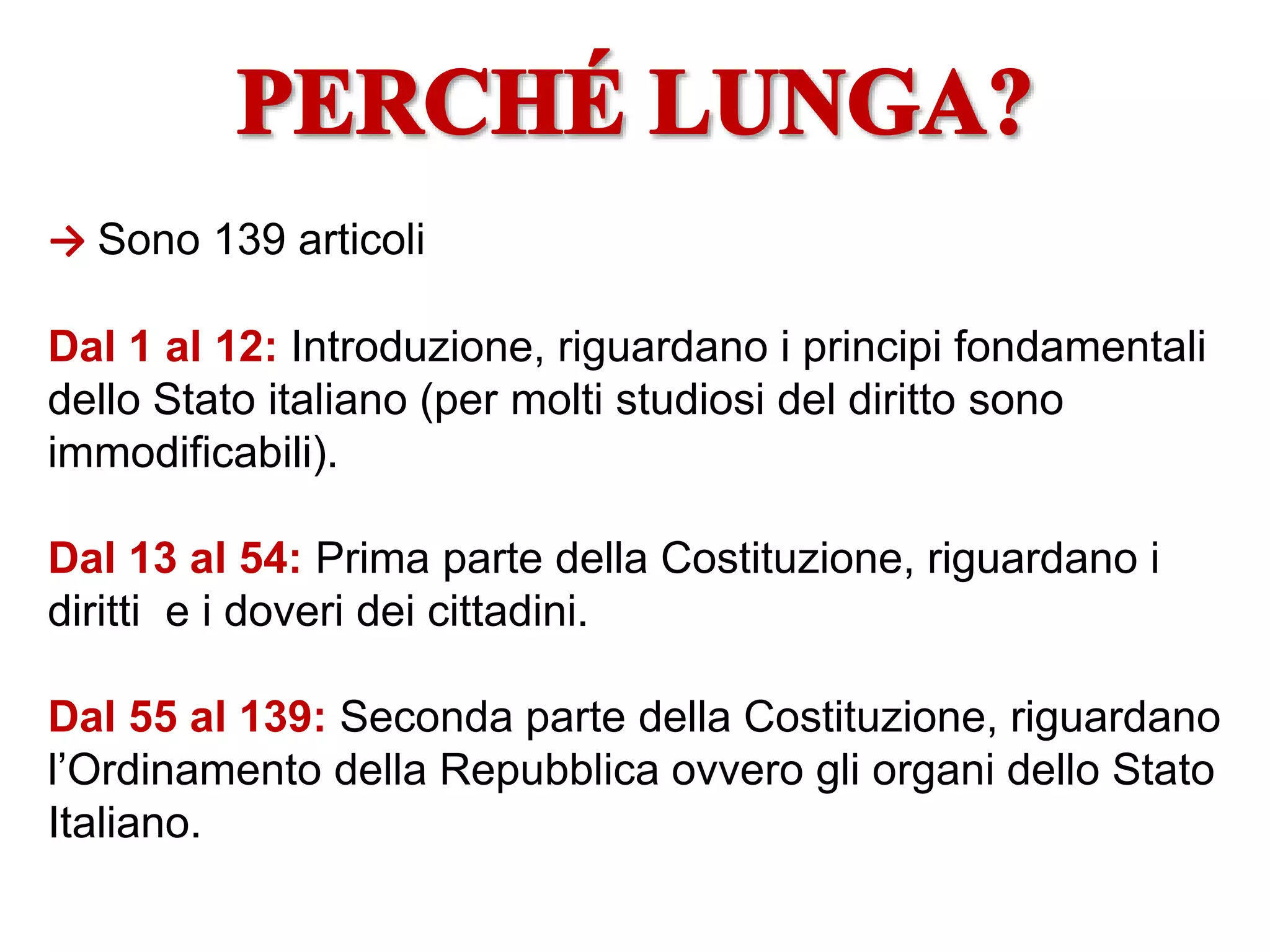 L’evoluzione della costituzione italiana. | PPTX
