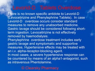 Levorid-D (Levocetirizine and Phenylephrine Tablets) | PPT