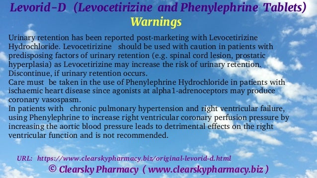 Levorid-D (Levocetirizine Hydrochloride and Phenylephrine Hydrochloride ...