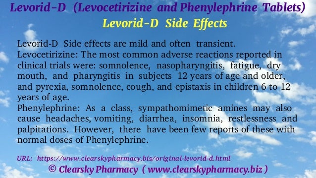 Levorid-D (Levocetirizine Hydrochloride and Phenylephrine Hydrochloride ...