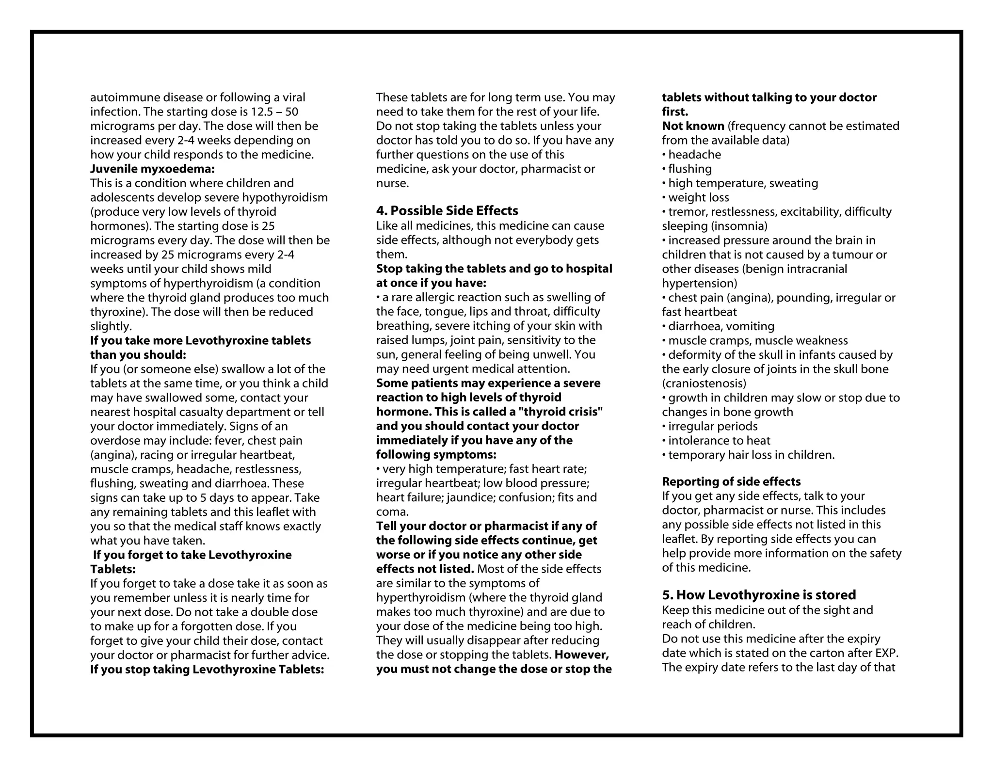 Levothyroxine 50mcg and 100mcg tablets pil, taj pharmaceuticals. | PDF