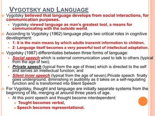 Lev vygotsky and his work on cognitive development | PPTX