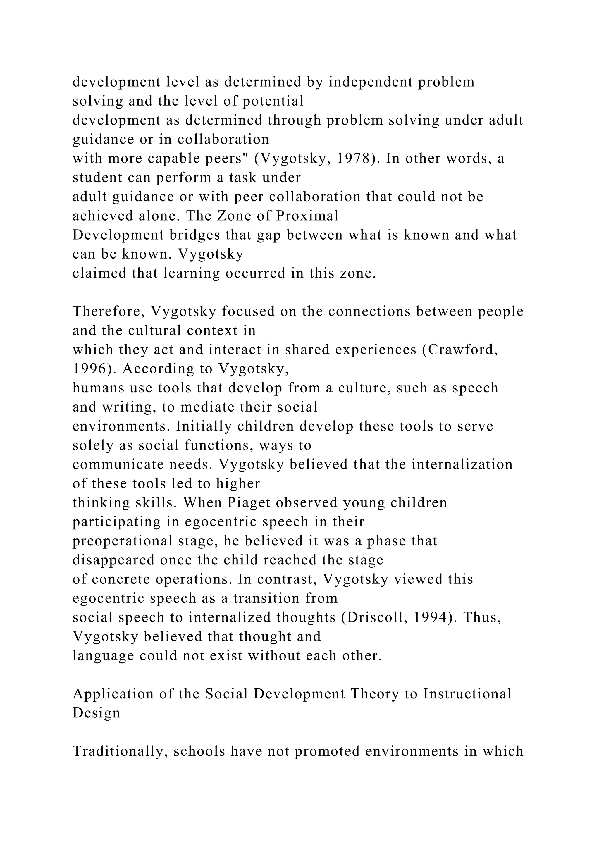 Lev Vygotsky’s Social Development Theory Elizabeth M. Riddle.docx