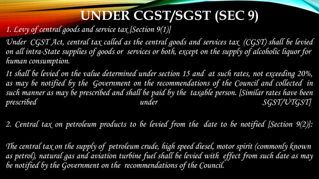 Levy and Collection of Tax in GST - Unit III | PPTX