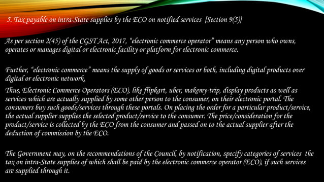 Levy and Collection of Tax in GST - Unit III | PPTX