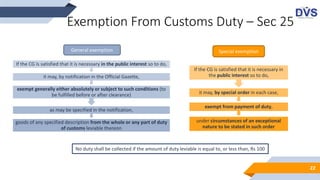 Levy and Exemptions from Customs Duty | PPTX