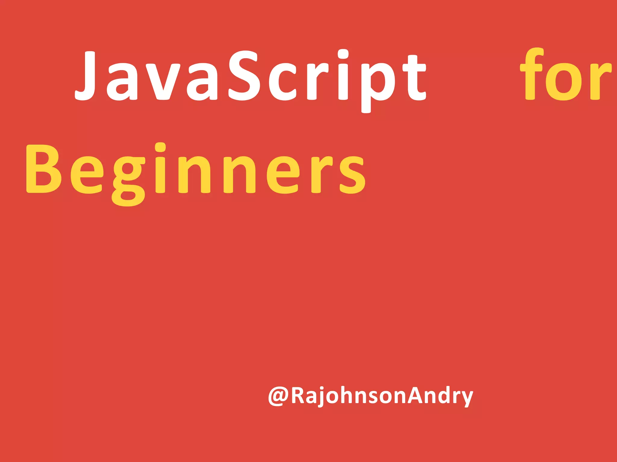 Meetup Javascript For Beginner Ppt 