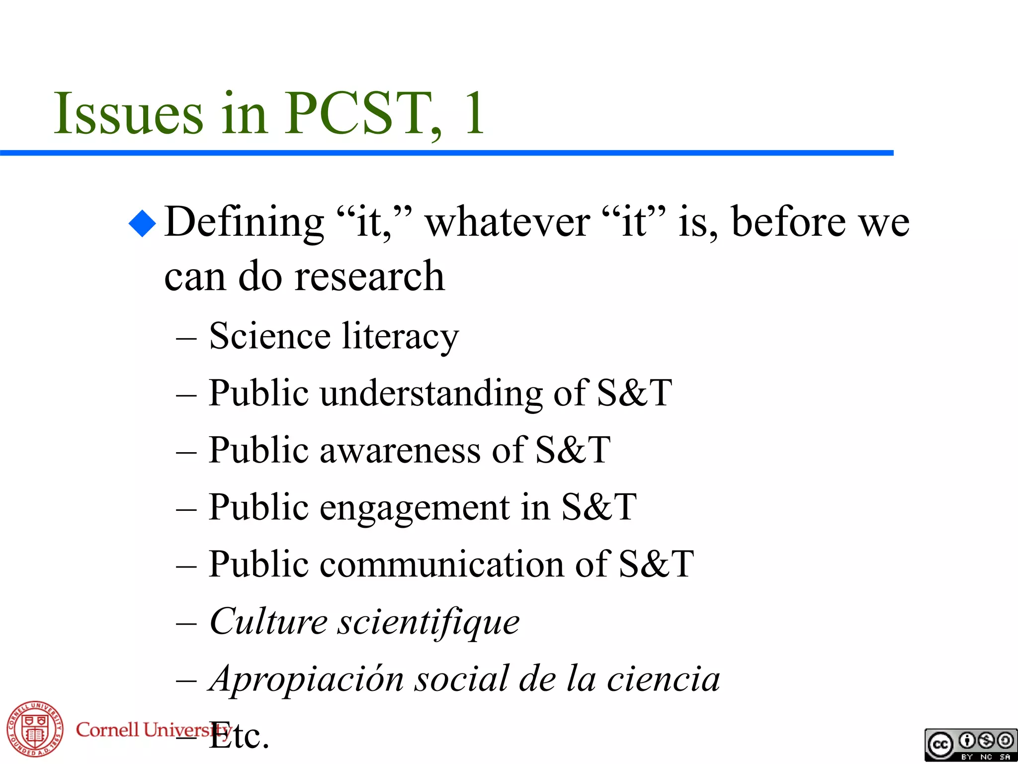 The Past, Present, and Future (!) of Science Communication Research | PPT