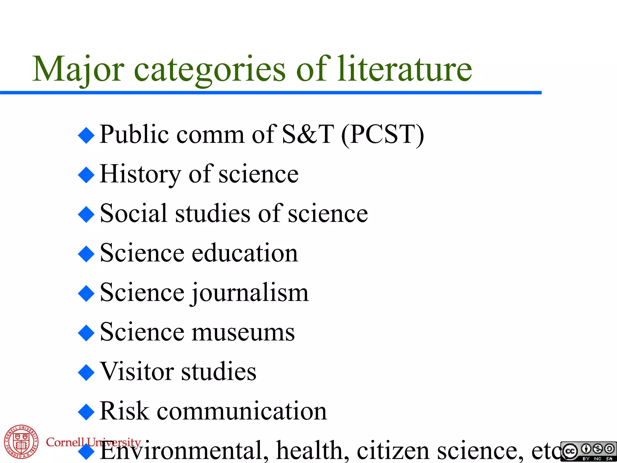 The Past, Present, and Future (!) of Science Communication Research | PPT