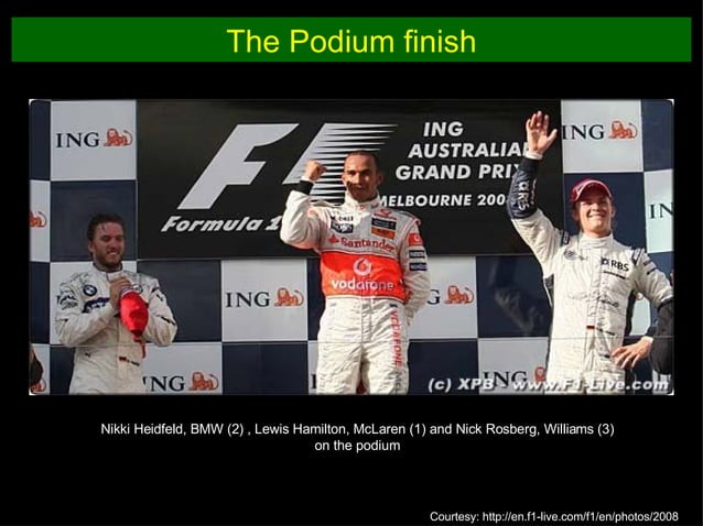 Lewis Hamilton Wins the 2008 Opening F1 Race | PPT