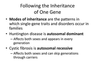 Human Genetics: Single Gene Inheritance! | PPTX