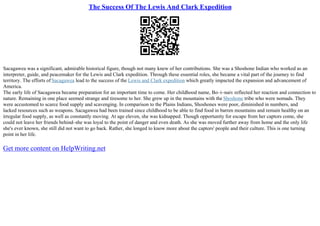 Lewis And Clark Expedition Analysis | PDF