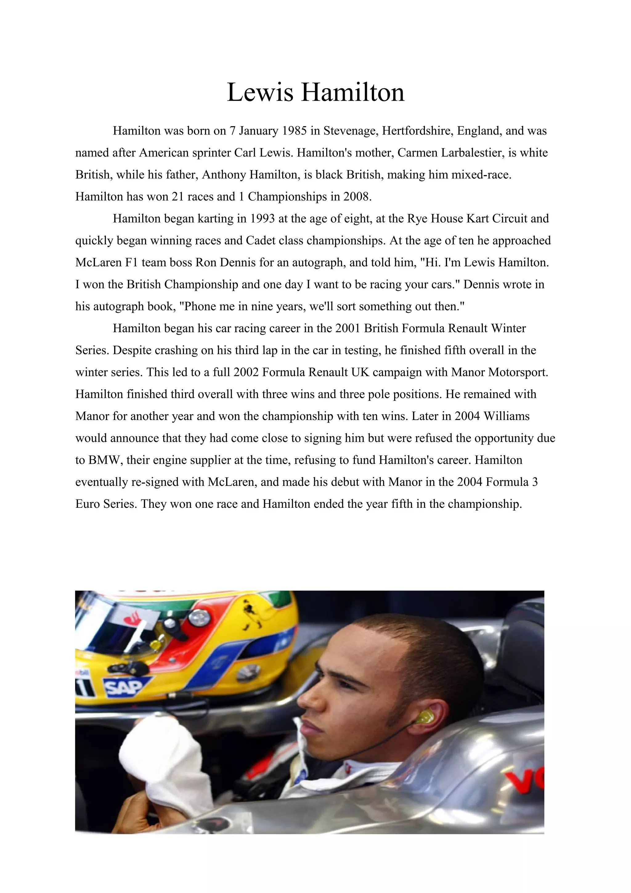 Lewis hamilton | DOC
