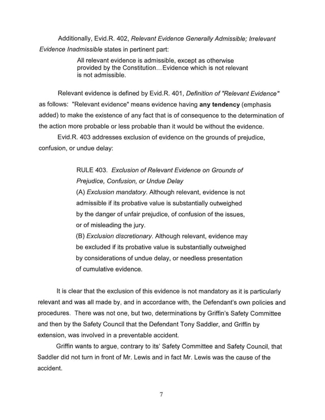 Discovery and Admissability of Safety Committee Trucking Investigations ...