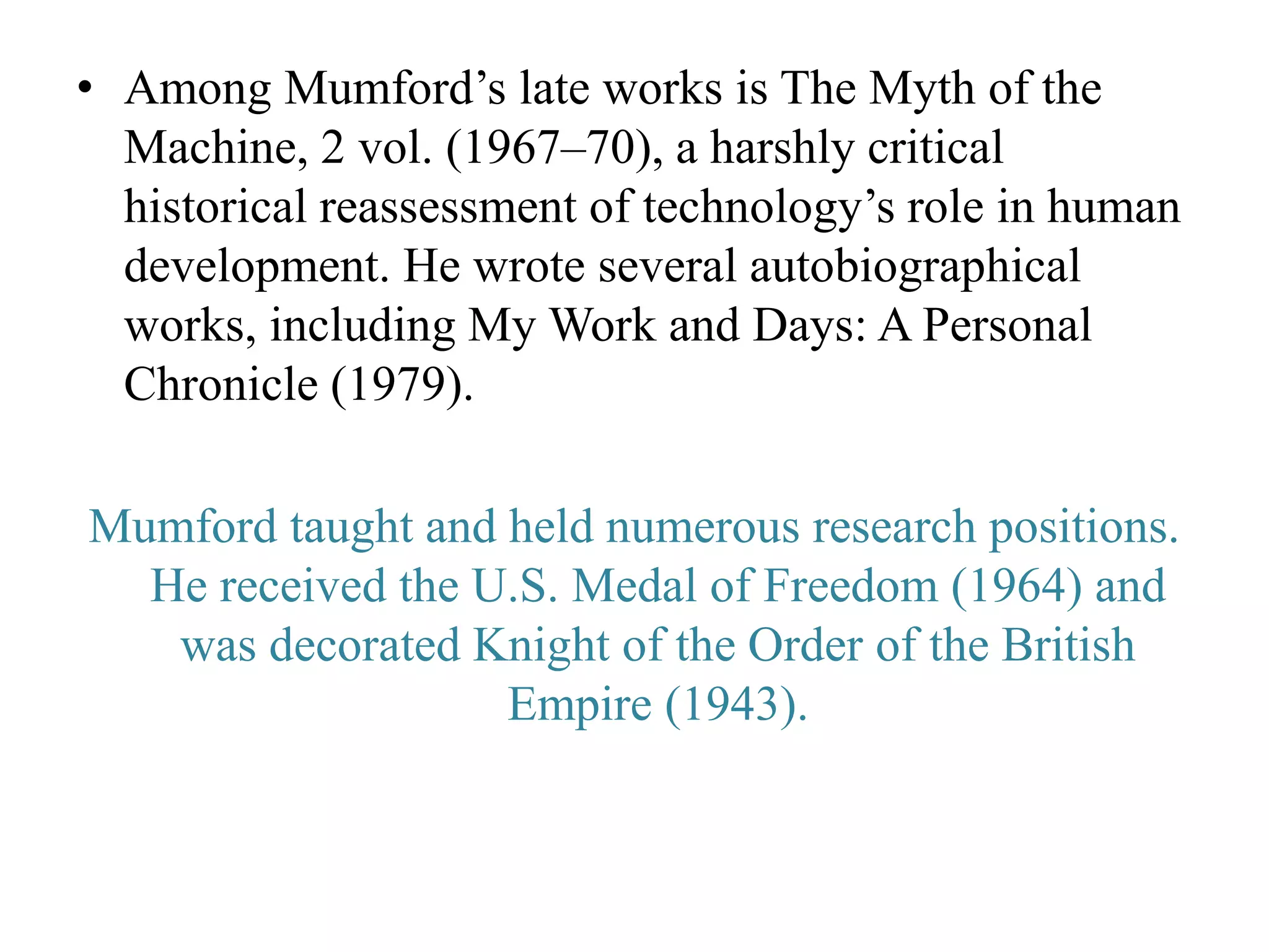 Lewis mumford | PPTX
