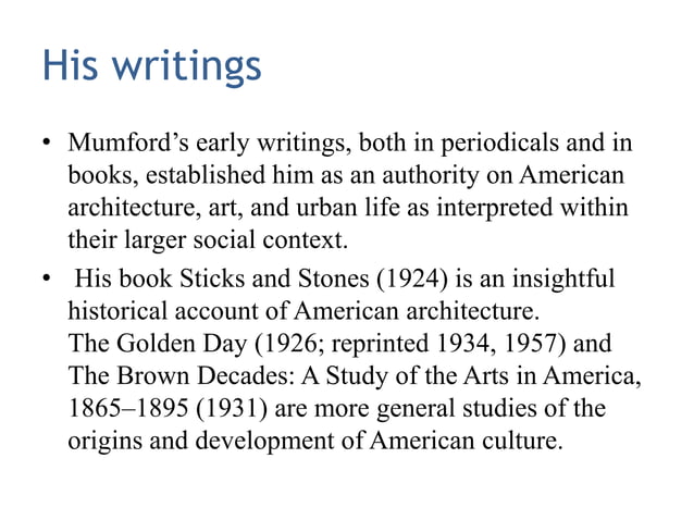 Lewis mumford | PPTX