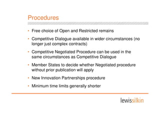 Changes to the EU procurement rules - how will it affect you? | PPT