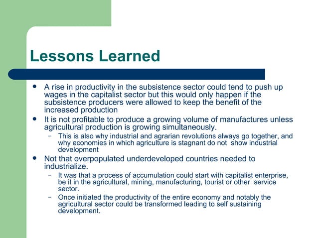 Lewis Theory Of Economic Development | PPT | Agriculture | Industries