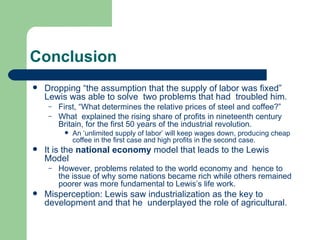 Lewis Theory Of Economic Development | PPT