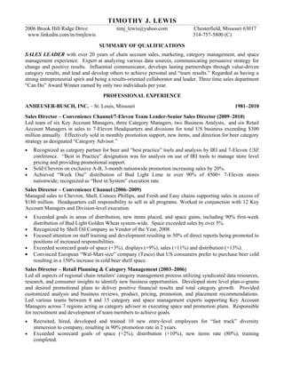 Lewis Tim Sales Leader 2010 | PDF