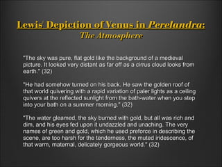 Lewis' view of Venus in Perelandra | PPT