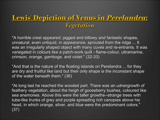Lewis' view of Venus in Perelandra | PPT
