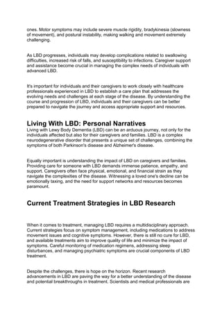 Lewy Body Dementia.docx | Brain and Nervous System Disorders | Diseases ...