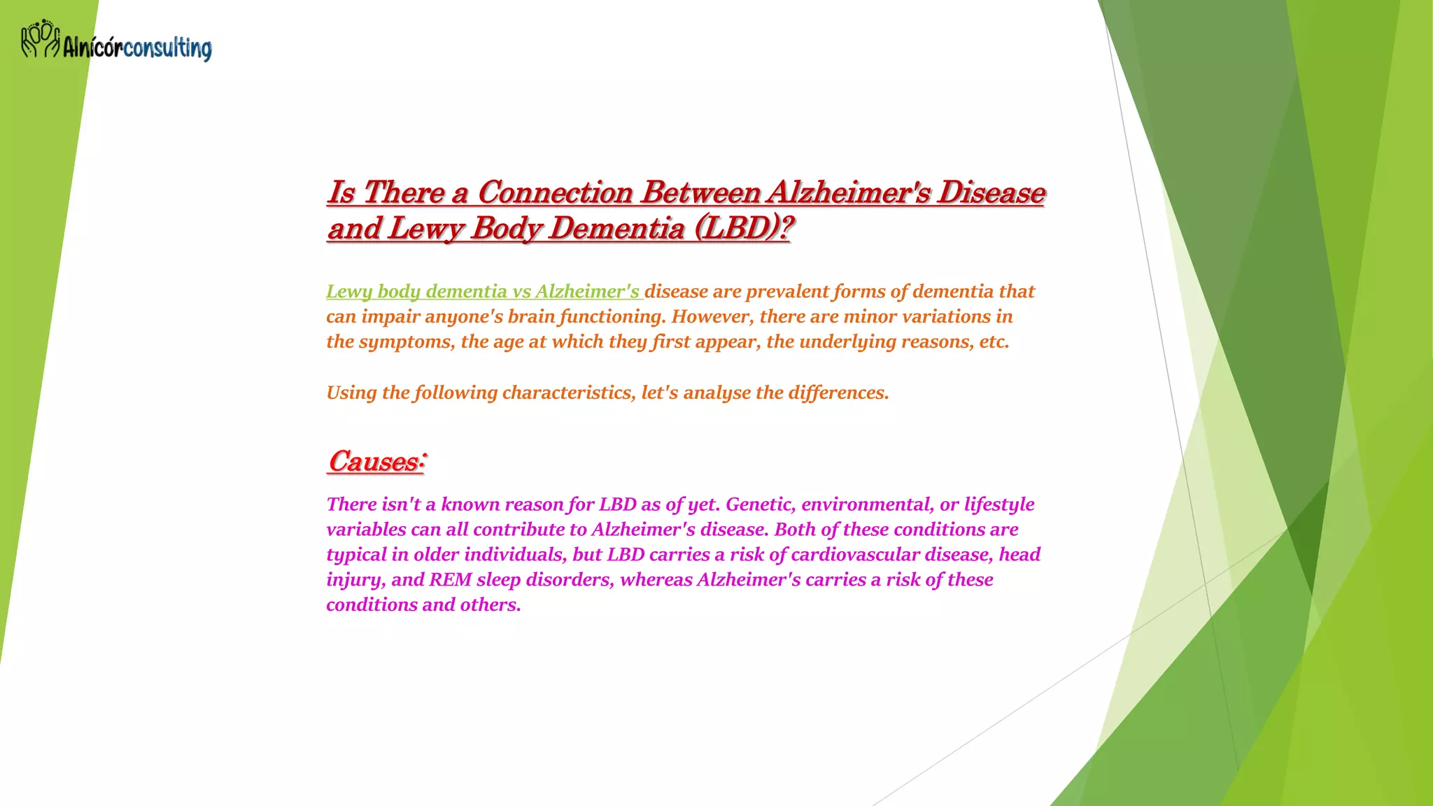 Lewy Body Dementia vs. Alzheimer's: A Quick Comparison | PPTX