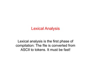 Lexical analysis, syntax analysis, semantic analysis. Ppt | PPT