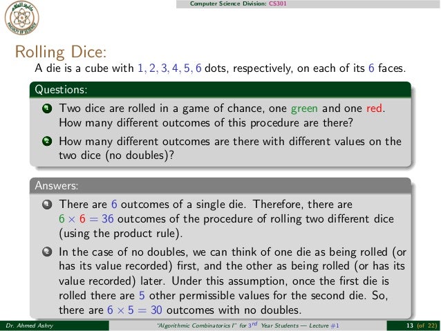 Lecture #1: Algorithmic Combinatorics I "#FOSCS301#