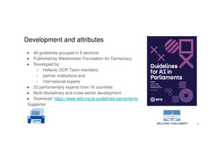 Introduction to the WFD Guidelines for AI in Parliaments | PPT